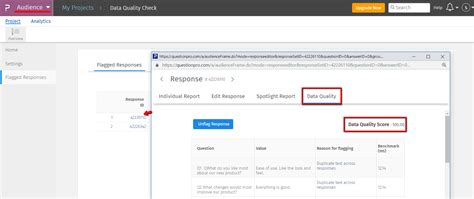 data quality audience questionpro help document