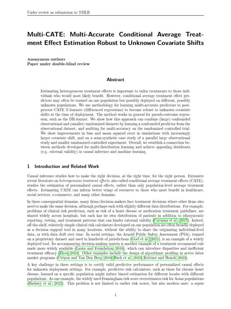 Multi Cate Adaptation Pdf Mean Squared Error Confounding