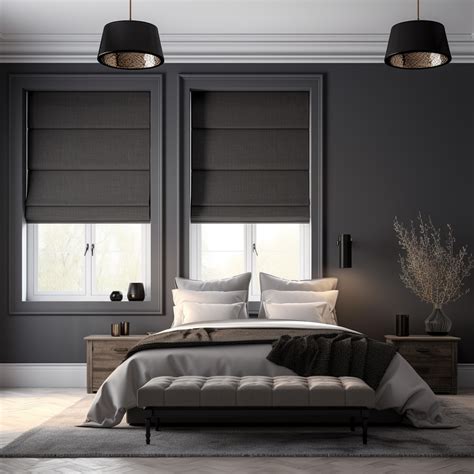 Blockout Linen Roman Blind Darkening Or Total Blockout Custom Size