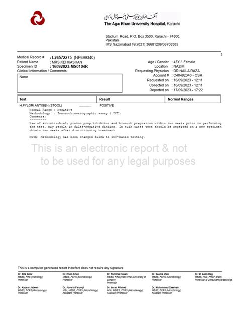 This Is An Electronic Report And Not To Be Used For Any Legal Purposes Pdf Health Sciences
