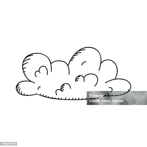 구름 낙서 컬렉션입니다 윤곽선 낙서 하늘 벡터 레트로 안개 거친에 대한 스톡 벡터 아트 및 기타 이미지 거친 검은색 귀여운 Istock