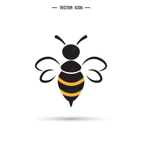 Premium Vector Honey Bee Icon Bumblebee Honey Making Concept