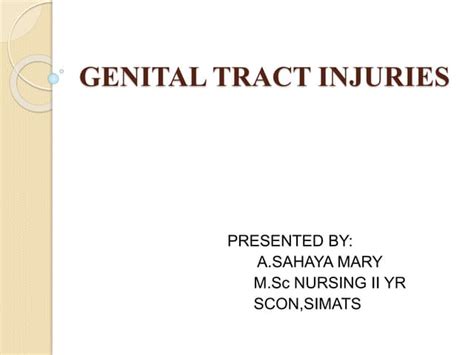 Genital Tract Injuriespptx