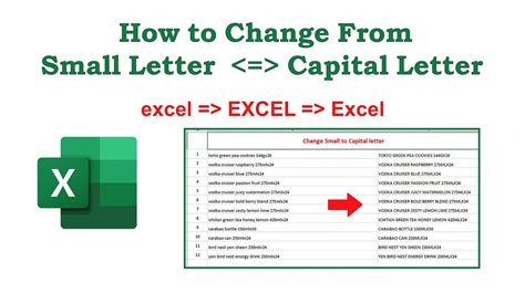 How To Change Small Letters To Capital Letters First Capital Letters In MS Excel YouTube