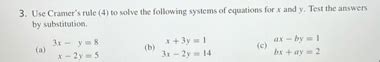 Answered Use Cramer S Rule To Solve The Following Systems HelloExpert