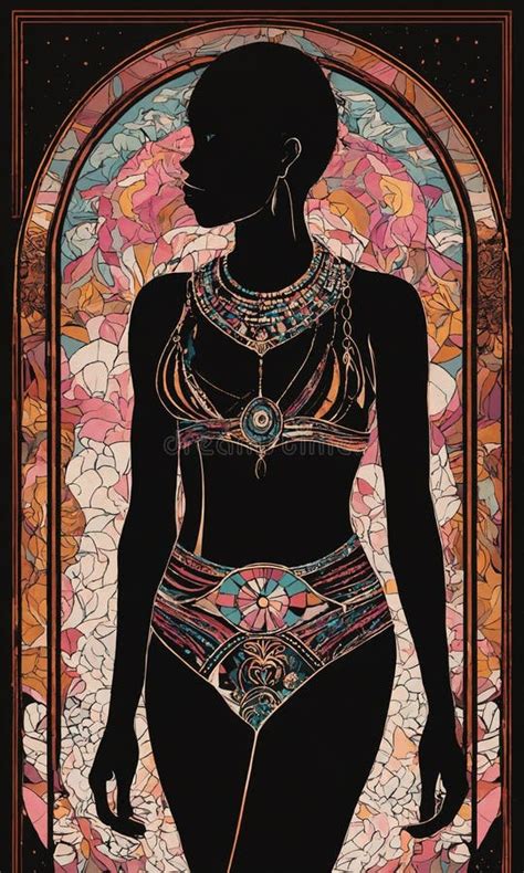 Psychedelic Photo Of A Woman Abstract Illustration Vector Illustration Stock Illustration