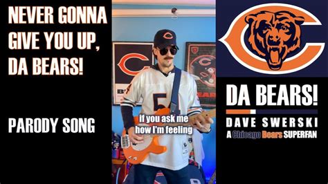 Never Gonna Give You Up Da Bears 🕺🏻 A Chicago Bears Superfan Parody
