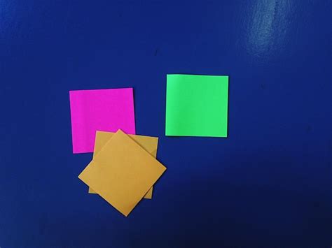 Premium Photo Close Up Of Sticky Notes On Blue Wall