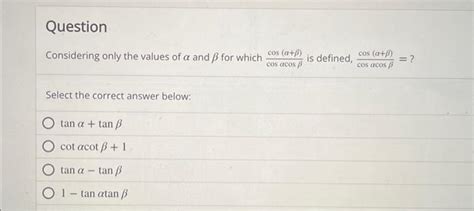 Solved Considering only the values of α and β for which Chegg com