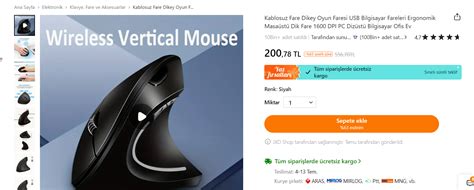 İndirim Kablosuz Dikey Oyuncu Mouse TL Donanım Arşivi Forum