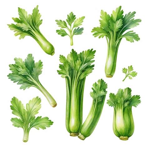 Premium Vector A Drawing Of Celery Celery And Celery