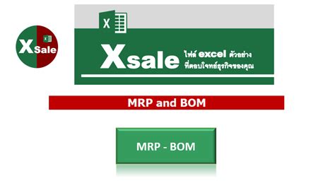 Xsale Xsale ไฟล์ Excel ตัวอย่างที่ตอบโจทย์ธุรกิจของคุณ