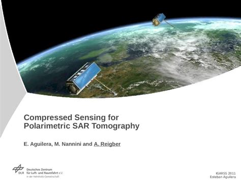 ppt compressed sensing for polarimetric sar tomography e aguilera m