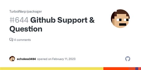 github support and question · issue 644 · turbowarp packager · github