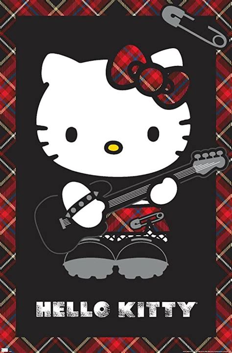 Trends International Hello Kitty 22 Punk Red Wall Poster 22 37 X 34 00 Unframed Version