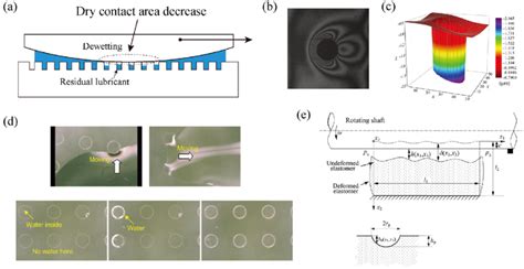 A Dimples For Wet Friction On Soft Surface B C E Deformation Of Download Scientific