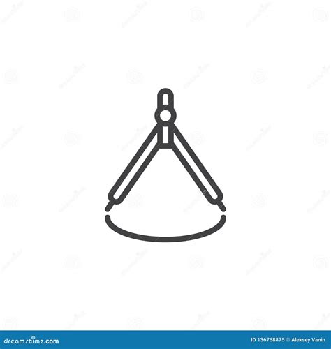 Compass Divider Line Icon Stock Vector Illustration Of Simple 136768875