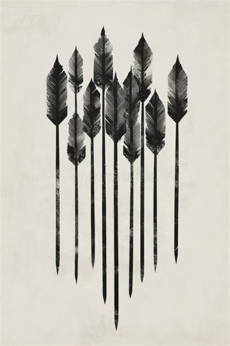 Abstract Design Featuring Arrows And Diamonds In Warm Colors Against A