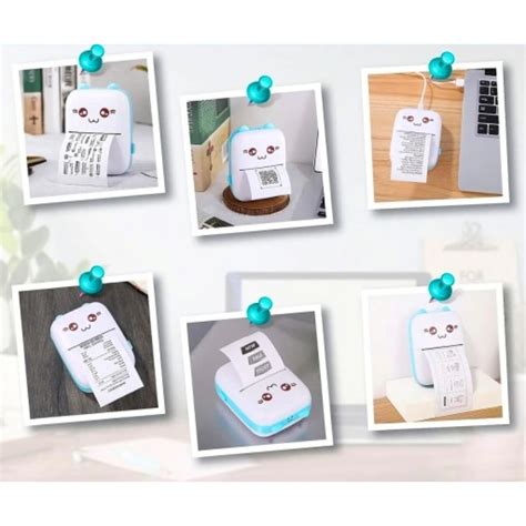 Мини термопринтер Galaxia® с 11 ролки термична хартия Bluetooth съвместим с Ios Android