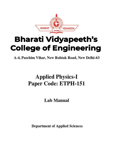 Physics Lab Mannual Ist Sem Main File Pdf Diffraction Optics