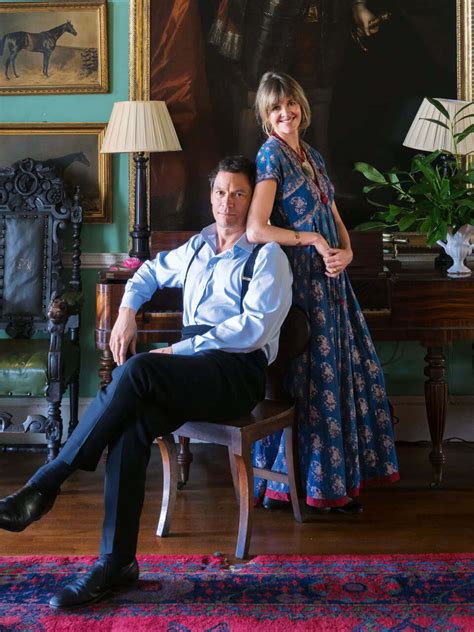 Dominic West And Catherine Fitzgerald Vintage Elegance Wallpaper