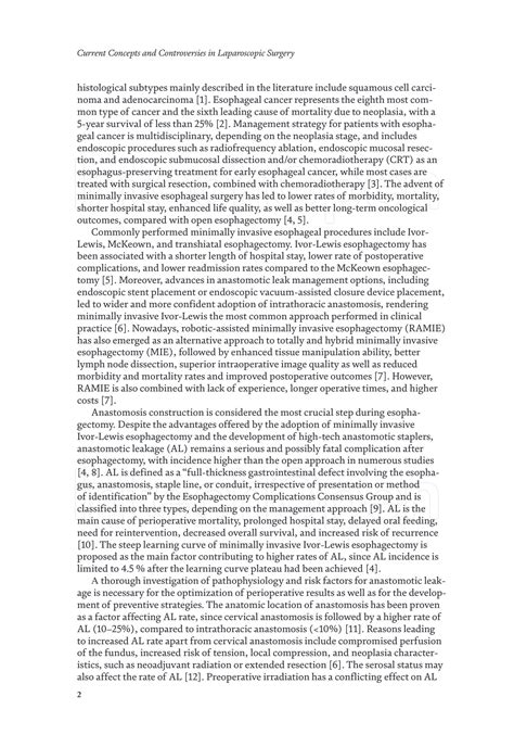 Solution Prevention Of Anastomotic Leak In Minimally Invasive