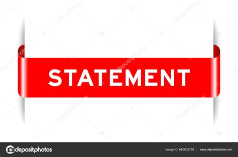 Red Color Inserted Label Banner Word Statement White Background Stock Vector By ©thaneeh Gmail