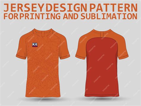 티셔츠 스포츠 디자인 템플릿입니다 축구 클럽을 위한 축구 유니폼 모형 통일된 앞모습과 뒷모습 프리미엄 벡터