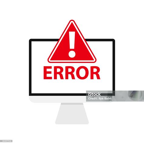 오류 화면 알림입니다 플랫 디자인 벡터 일러스트레이션 감시에 대한 스톡 벡터 아트 및 기타 이미지 감시 결정 경계 표지 Istock
