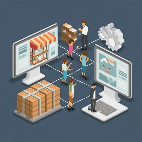 Premium Photo Supply Chain Simulation Concept Icon Logistics Network