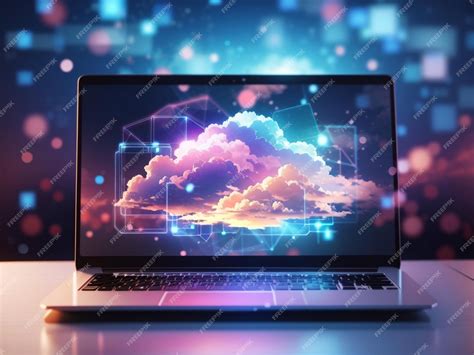 Premium Photo Glowing Efficiency Closeup Of Laptop Computer On Desktop With Illuminated Keyboard