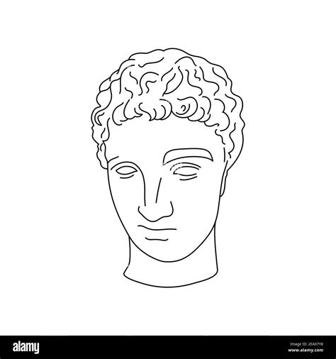 Hermes Head Statue Stock Vector Images Alamy