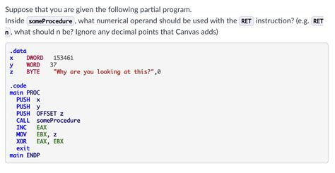 Solved Suppose That You Are Given The Following Partial