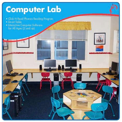Computer Lab Setup With Desks And Computers