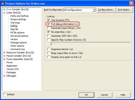 Compiling Cbuilder 2006 Applications With Debug Information