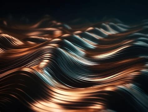 Premium Ai Image Modern Colorful Metallic Wave Stripes Pattern
