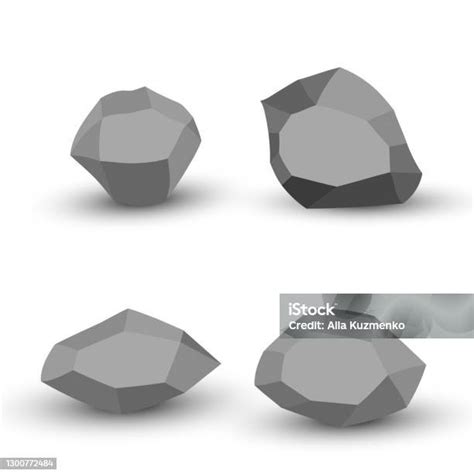 만화 돌 바위 돌 등각 세트 화강암 회색 바위 자연 빌딩 블록 모양 벽 돌 3d 평면 격리 된 그림 벡터 컬렉션입니다 0명에