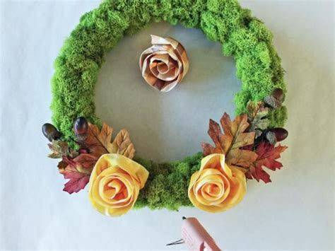 Diy Ribbon Rose Wreath For Fall Decor
