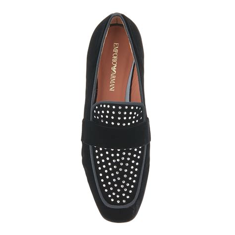 스터드 장식 벨벳 로퍼 Sivillage