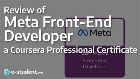 Review Of Courseras Meta Front End Developer Professional Certificate