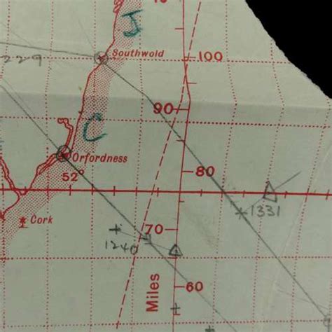 Raf 158 Squadron Navigators Raid Chart Foret De Nieppe