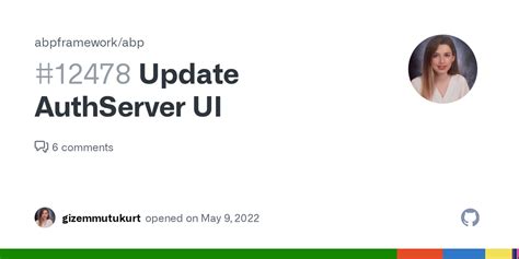 update authserver ui · issue 12478 · abpframework abp · github