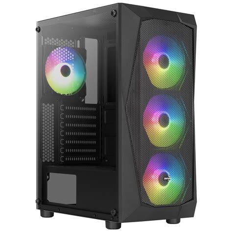 Buy Aerocool Falcon Argb Tempered Glass Case Aer Falcon G Bk V2 Pc