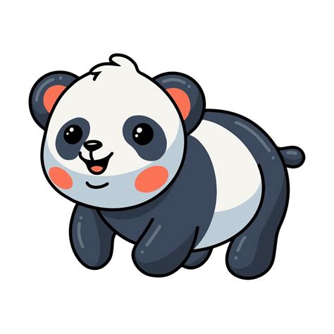 Cute Little Panda Cartoon Posing 8948535 Vector Art At Vecteezy