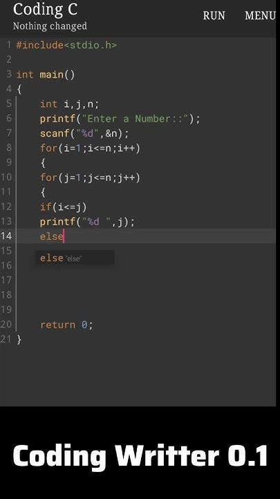 Coding Writter 01 Ll 25 Day V01 Ll C Programming Normal Pattern