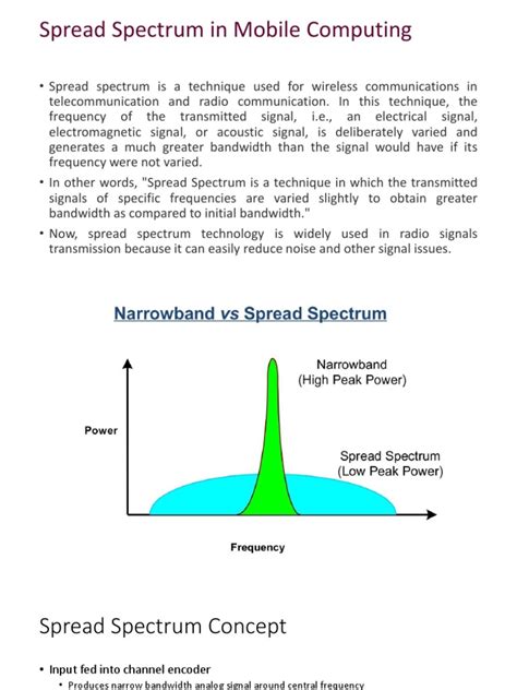 Spread Spectrum Techniques Pdf Radio Bandwidth Signal Processing