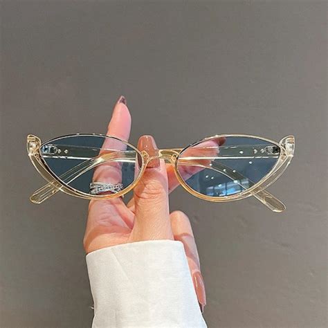 Half Frame Cat Eye Sunglasses Fashion Style Colored Womens Sunglasses