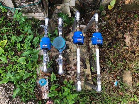Flow Meter Pipes For Measuring The Water Consumption Valves And