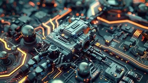 premium photo an abstract computer processor in the circuit uhd wallpaper