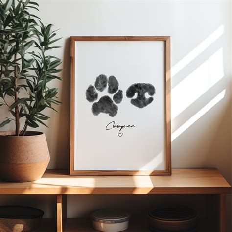 Custom Paw And Nose Print From Photo Dog And Cat Paw Print Memorial